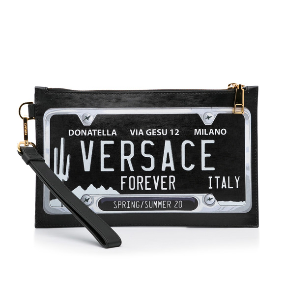 Versace | Bags | Preloved Versace License Plate Clutch | Poshmark